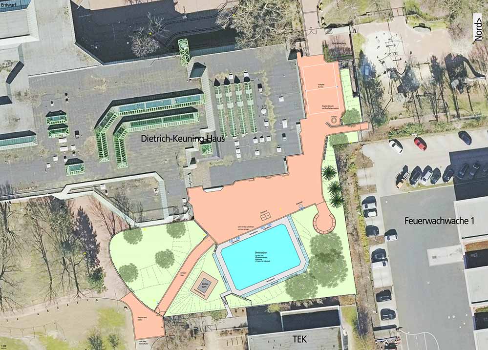 Mehr Spiel, Sport und Sicherheit am Dietrich-Keuning-Haus: Außengelände ...