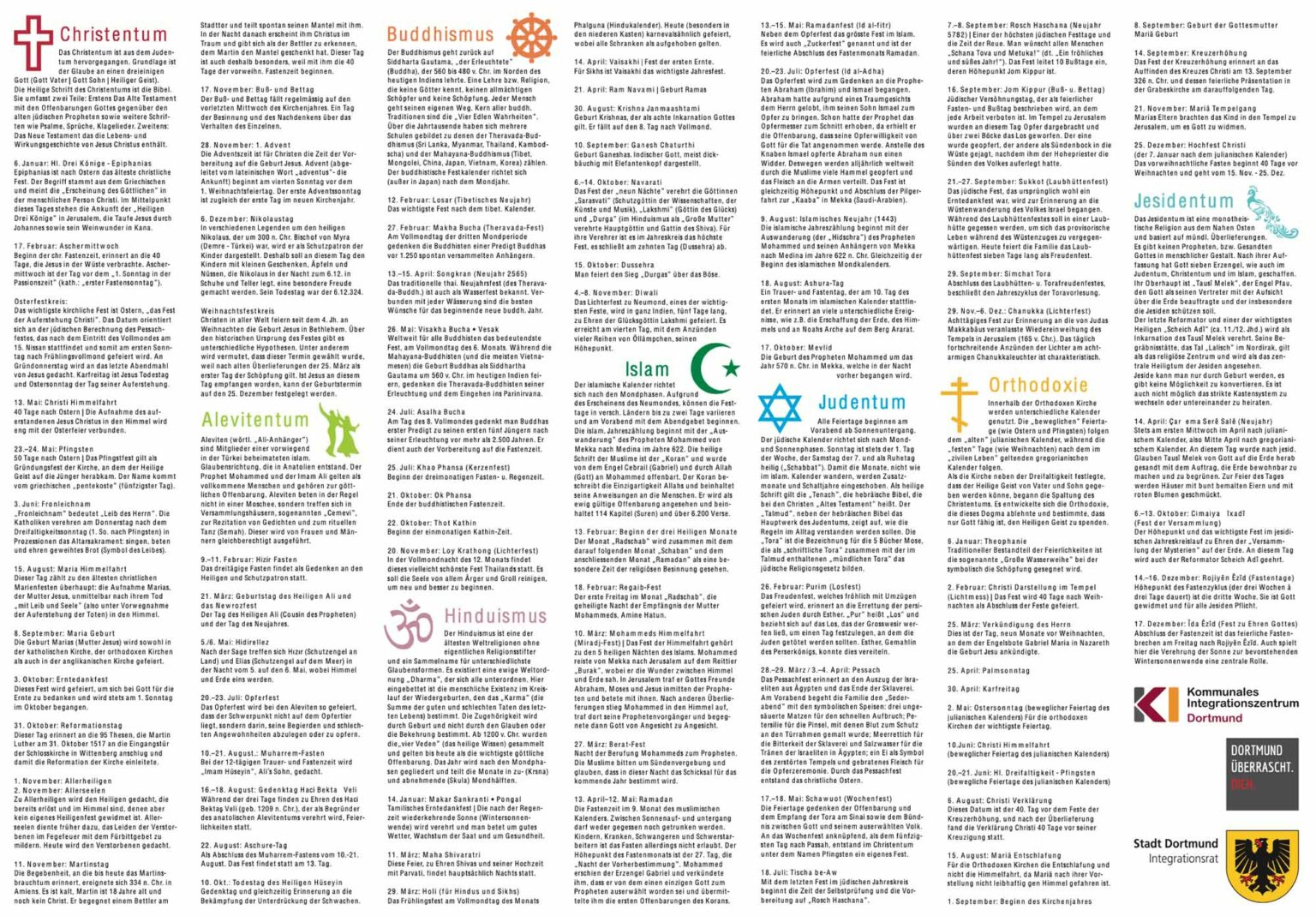 Jetzt kostenlos den „Interkulturellen Kalender“ bestellen ...