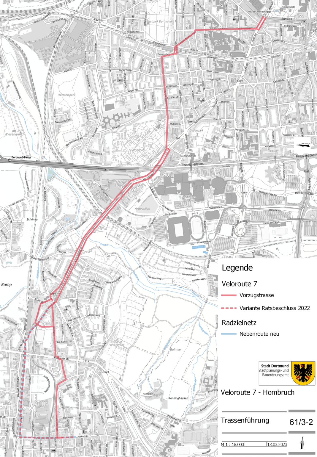 Vorrang fürs Rad in Dortmund: Die Pläne für drei geplante Velorouten ...